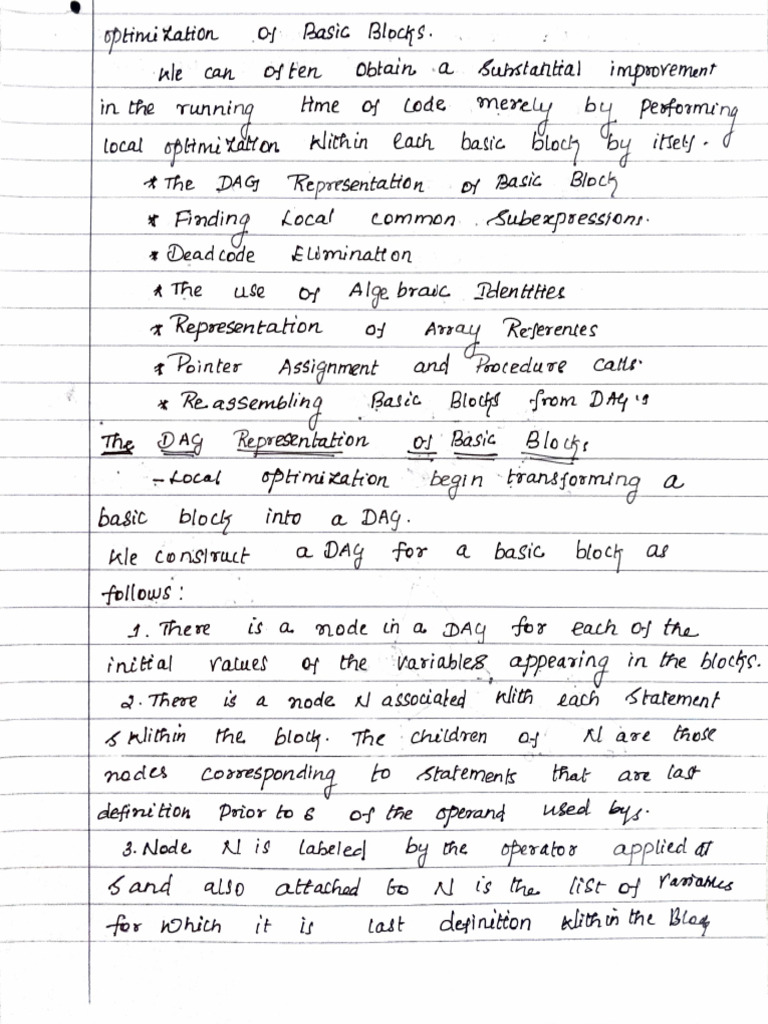 Optimization of Basic Blocks | PDF