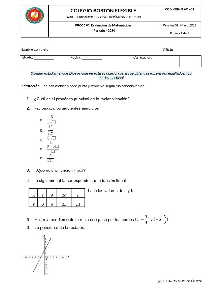 Un Taller de Matematicas de 10mo Grado | PDF