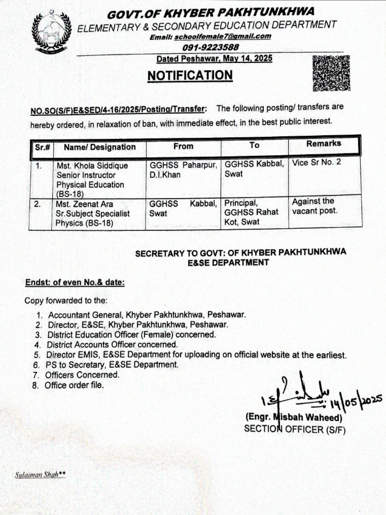 Posting Transfer Notification 14-May-2025 13-23-39 | PDF