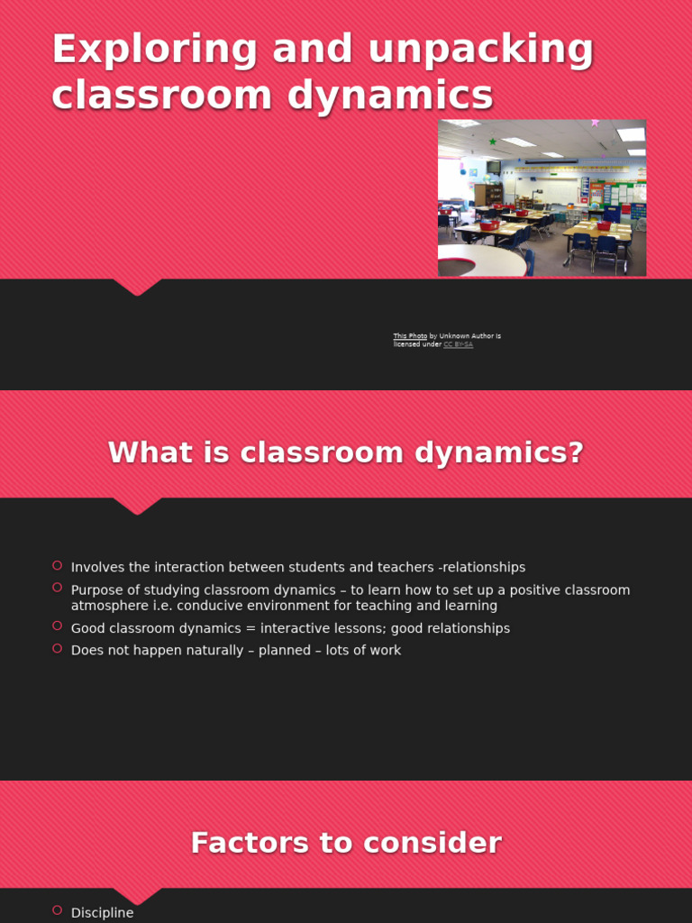 Exploring and unpacking classroom dynamics | PDF | Teachers | Learning