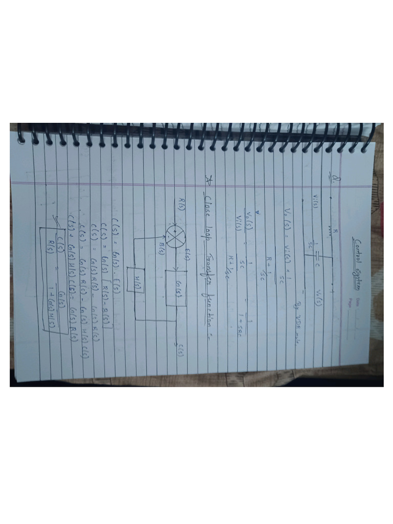 Control System Class Notes | PDF