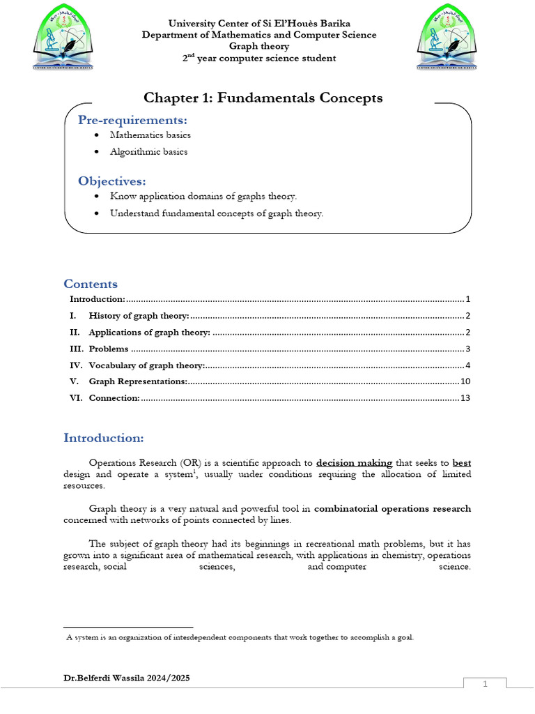 Chapter 1 Fundomental Concepts Part 2 | PDF | Graph Theory | Vertex (Graph Theory)