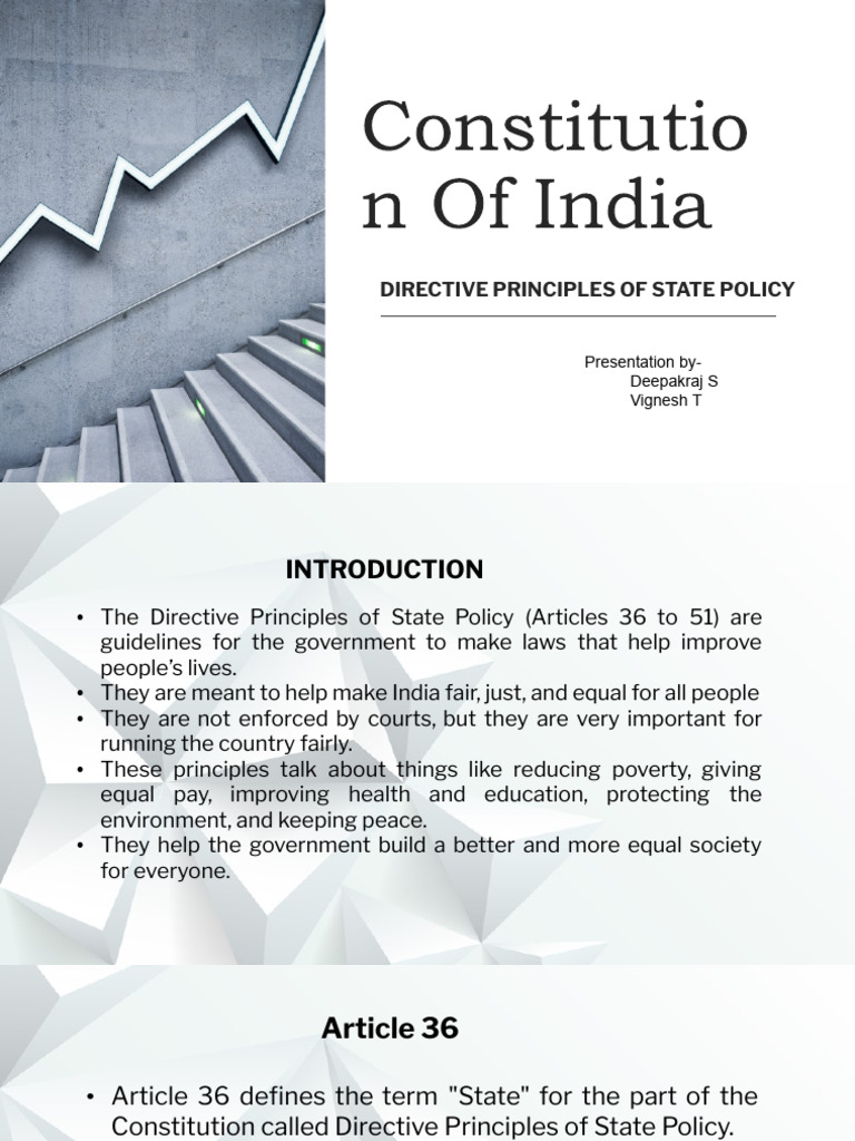 Directive Principles of State Policy Overview | PDF | Justice | Crime ...