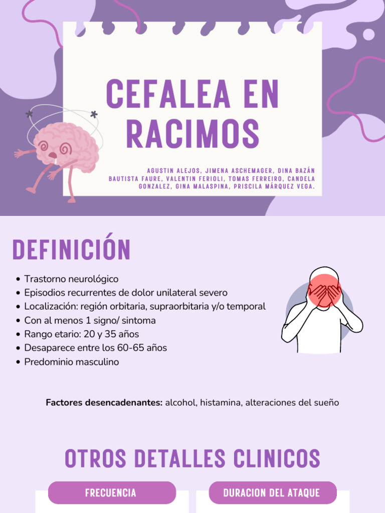 Cefalea en Racimos y Neuralgia Del Trigémino | PDF | Enfermedades y ...