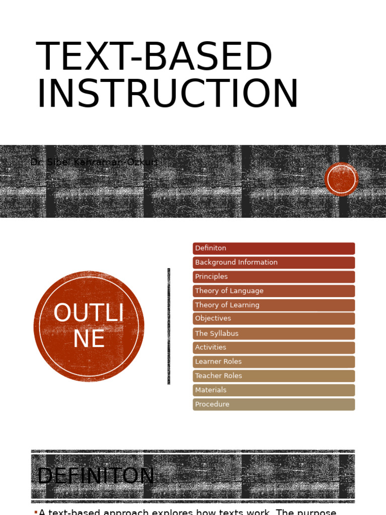 Text-Based Instruction Canlı Ders | PDF | Learning | Knowledge
