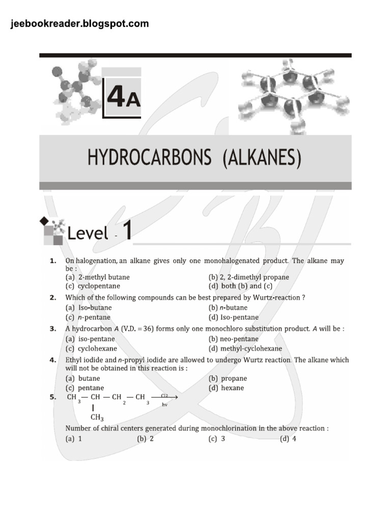Alkanes Question Practice | PDF