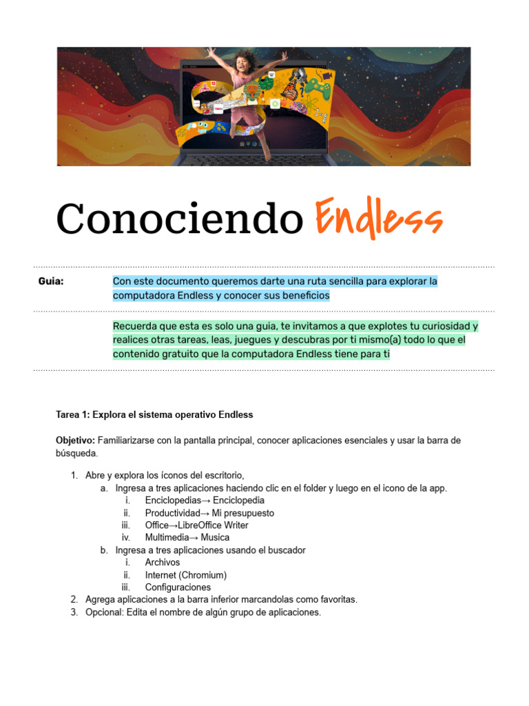 Guía para explorar Endless OS | PDF | Aplicación movil | Software de la ...