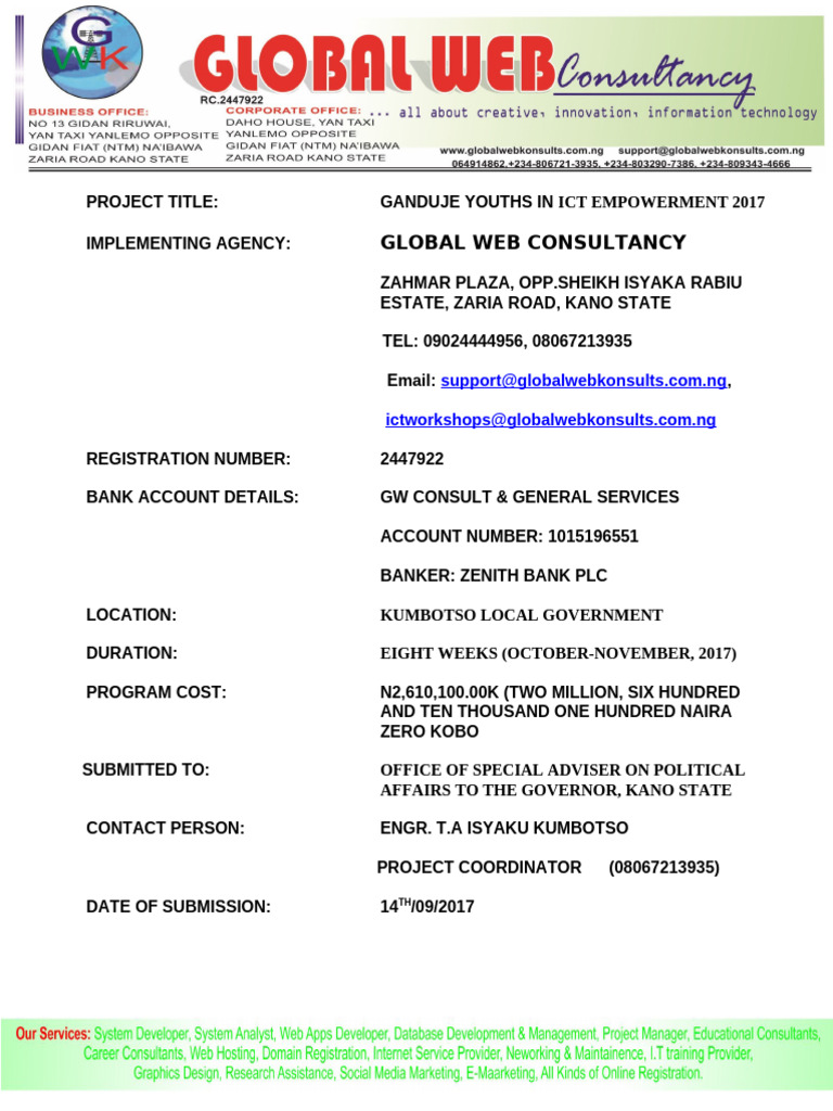 Kumbotso ICT Empowerment Proposals | PDF | Millennium Development Goals ...