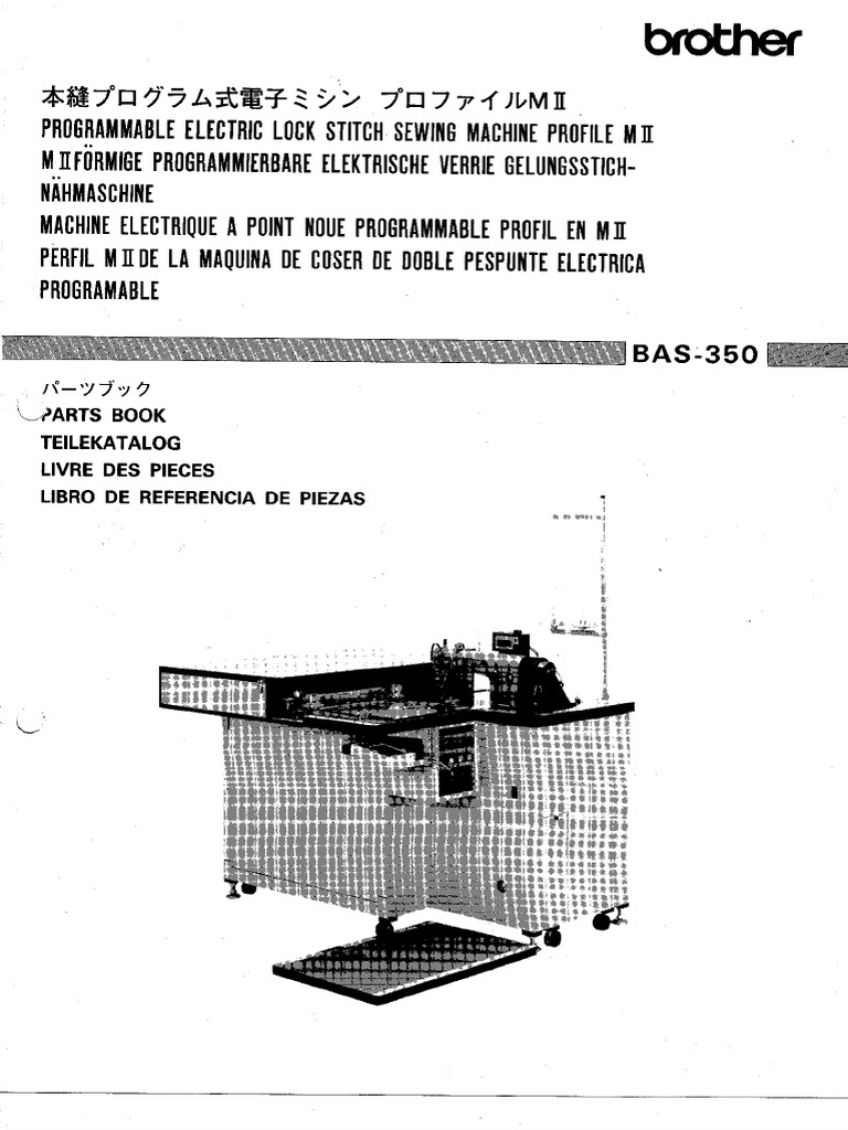 Brother - Partlist - 40 PG - Maquina de Costura Programa Eletronica ...