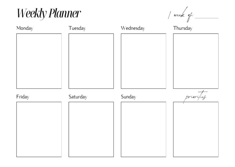 Grey Neutral Simple Elegant Luxury Minimalist Printable Weekly Planner ...