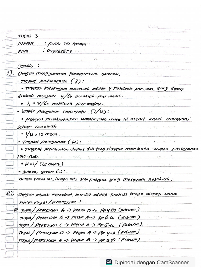 TUGAS 3 riset operasi | PDF