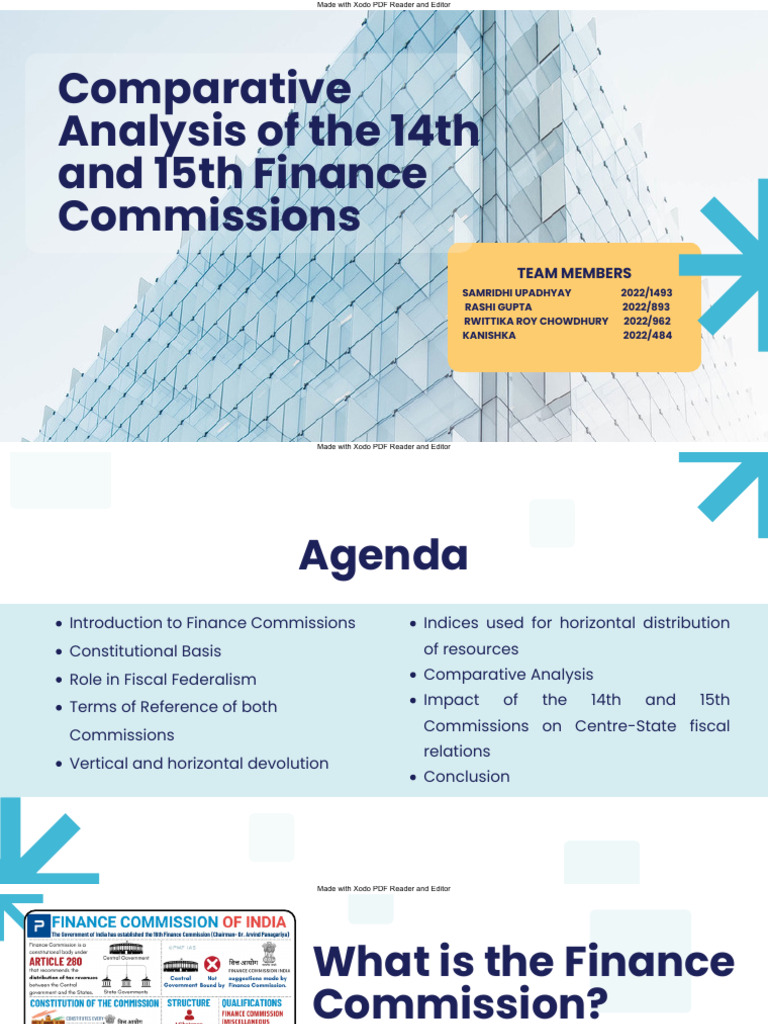Comparative Analysis of Finance Commissions | PDF | Taxes | Government ...
