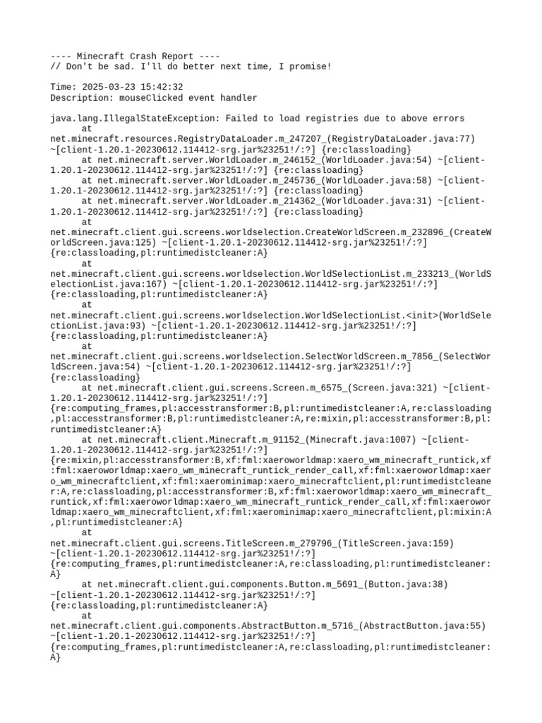 Crash 2025 03 23 - 15.42.32 Client | PDF | Central Processing Unit | Java Virtual Machine