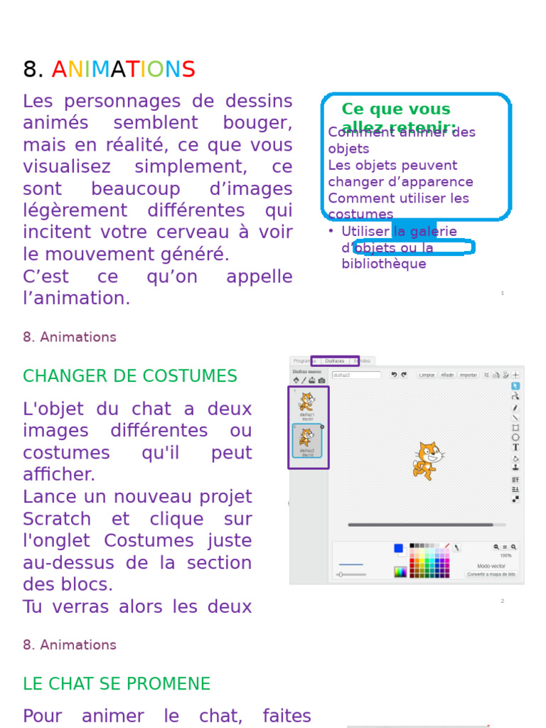 08. Crear con Scratch - Animaciones | PDF