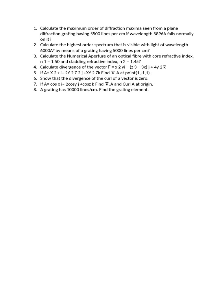 Calculate The Maximum Order of Diffraction Maxima Seen From A Plane ...