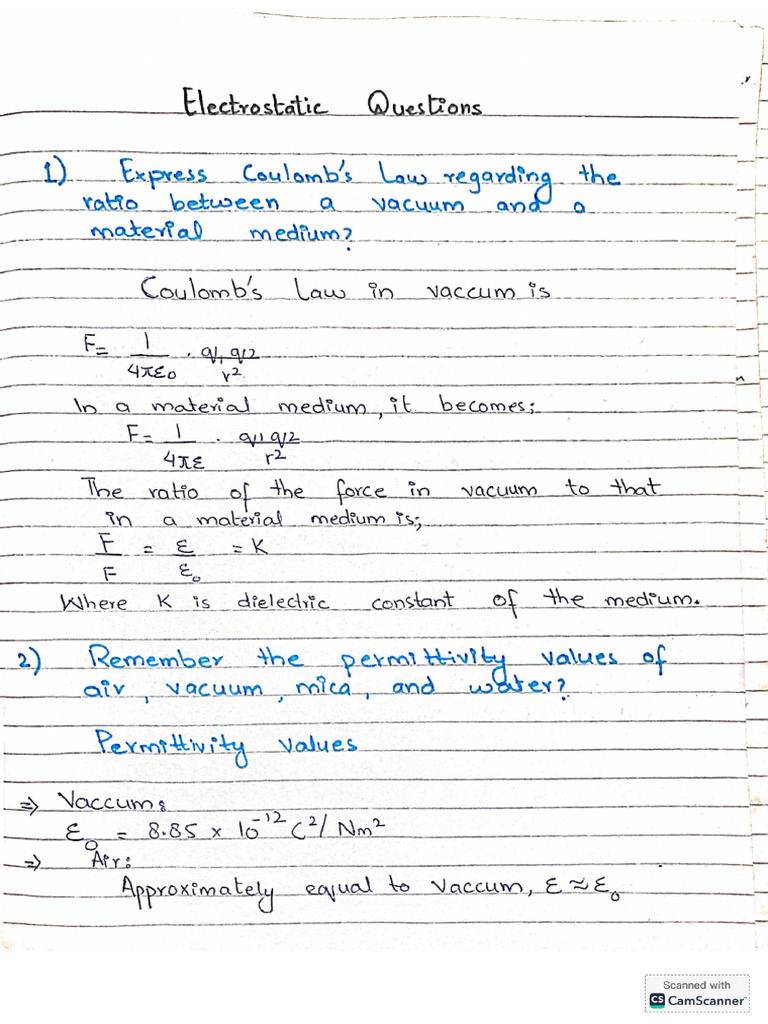 Chapter_1_Electrostatic_Questions[1] | PDF