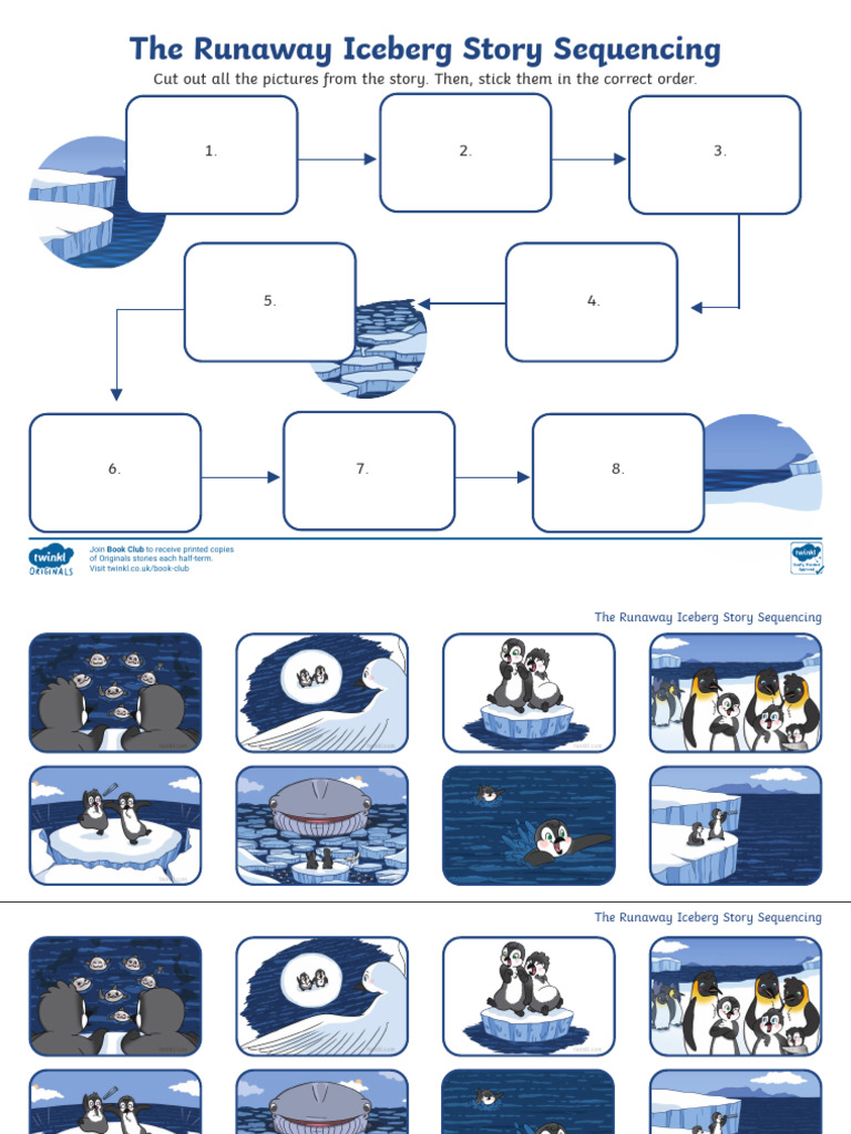 T e 2549117 The Runaway Iceberg Story Sequencing Activity - Ver - 15 | PDF