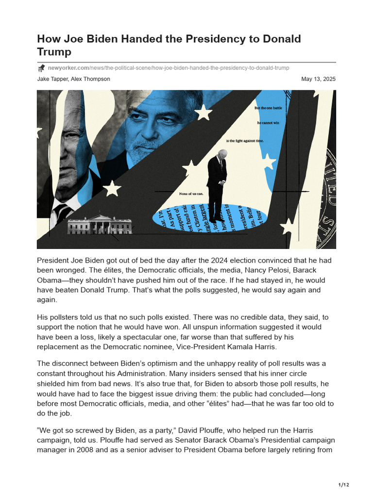 How Joe Biden Handed The Presidency To Donald Trump | PDF | Joe Biden