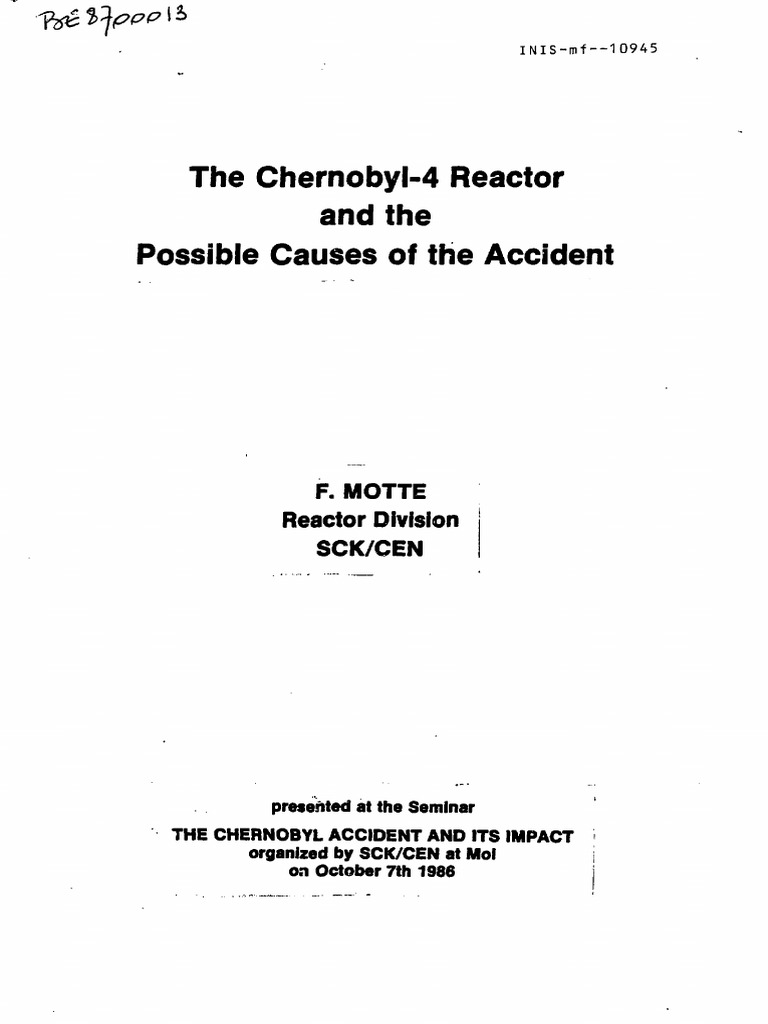 Chernobyl Reactor 4 | PDF | Nuclear Fuel | Nuclear Reactor