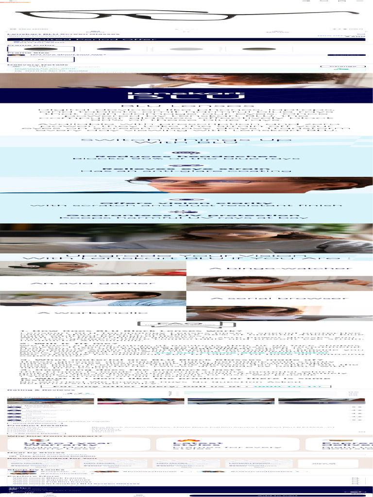 Blue Block Screen Glasses Matte Black Full Rim Square Lenskart Blu LB ...