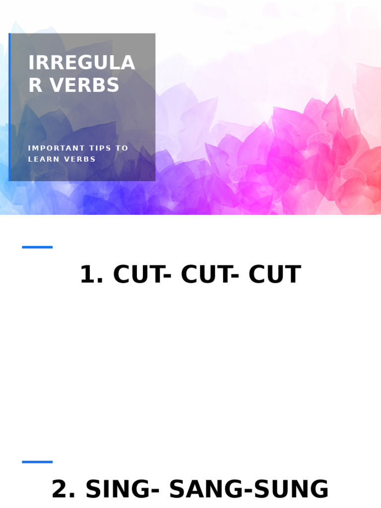 Essential Irregular Verbs Guide | PDF