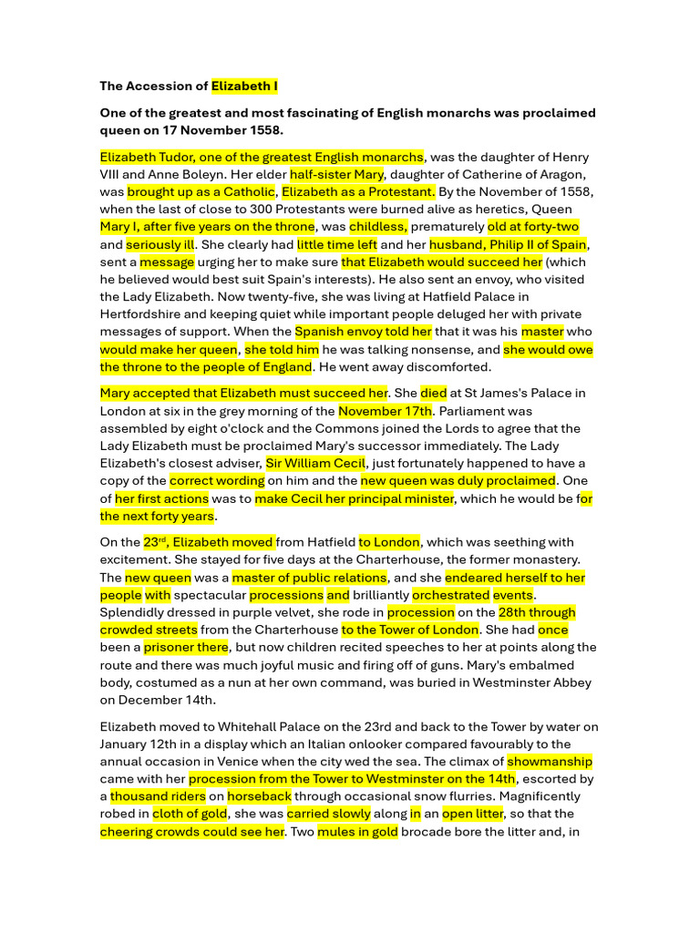 Elizabeth I Mary of Scots Spanish Armada | PDF | Mary, Queen Of Scots ...