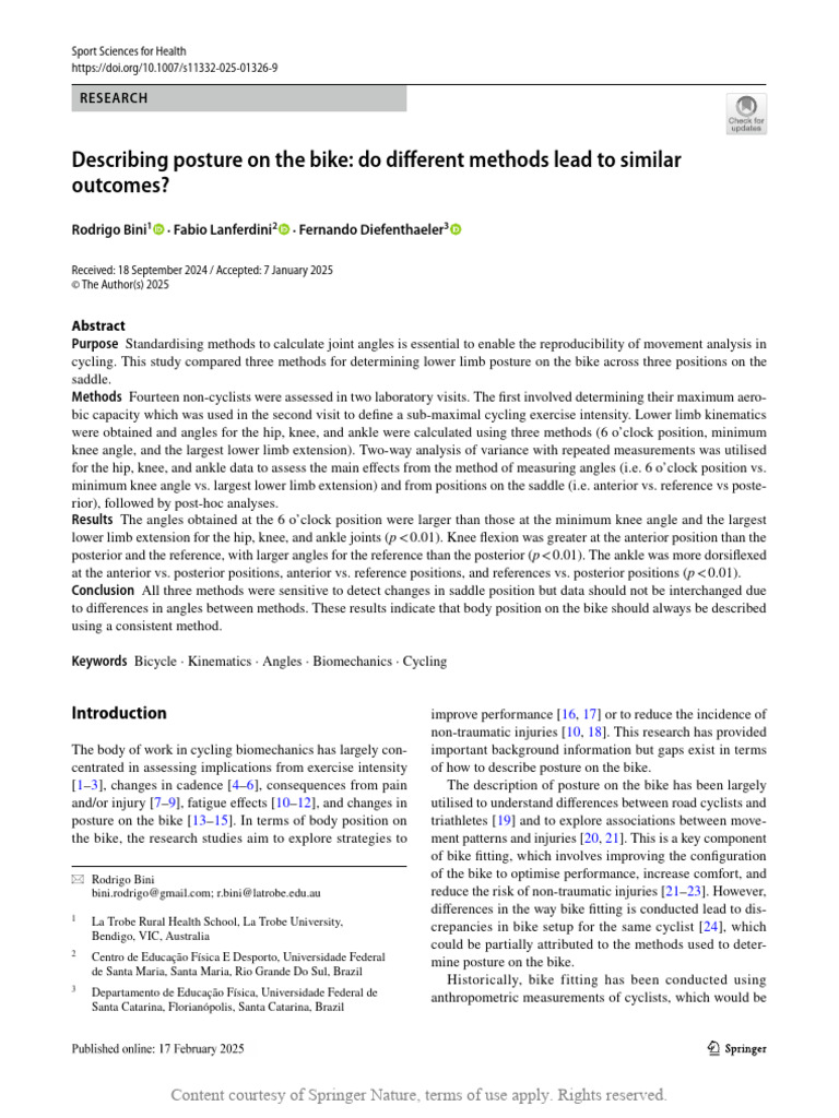 Describing Posture On The Bike Do Different Method | PDF | Hip | Human Leg