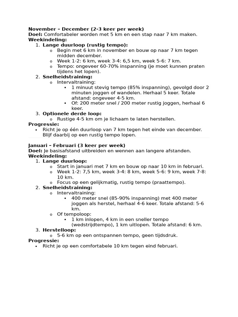 Loopschema 20KM Brussel | PDF