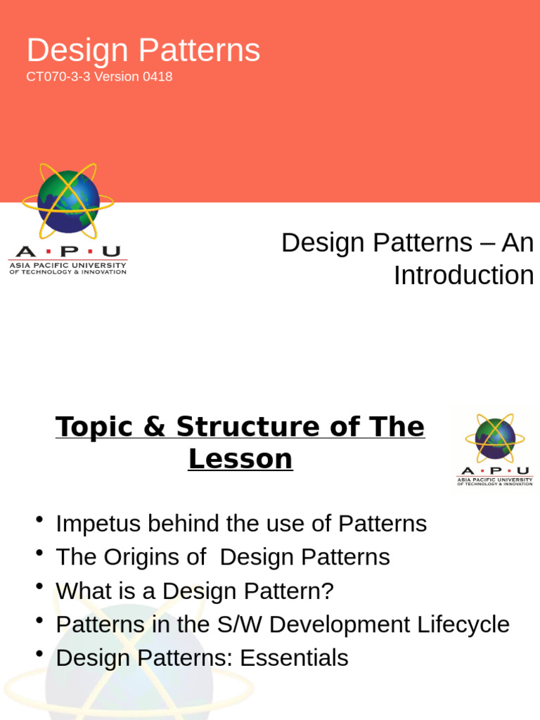 04 Design Patterns - An Introduction | PDF | Software Design Pattern | Design