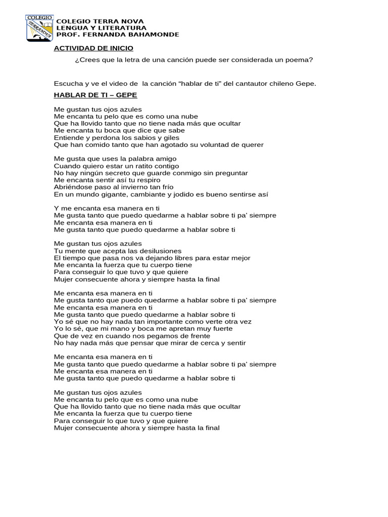 Actividad de Inicio | PDF