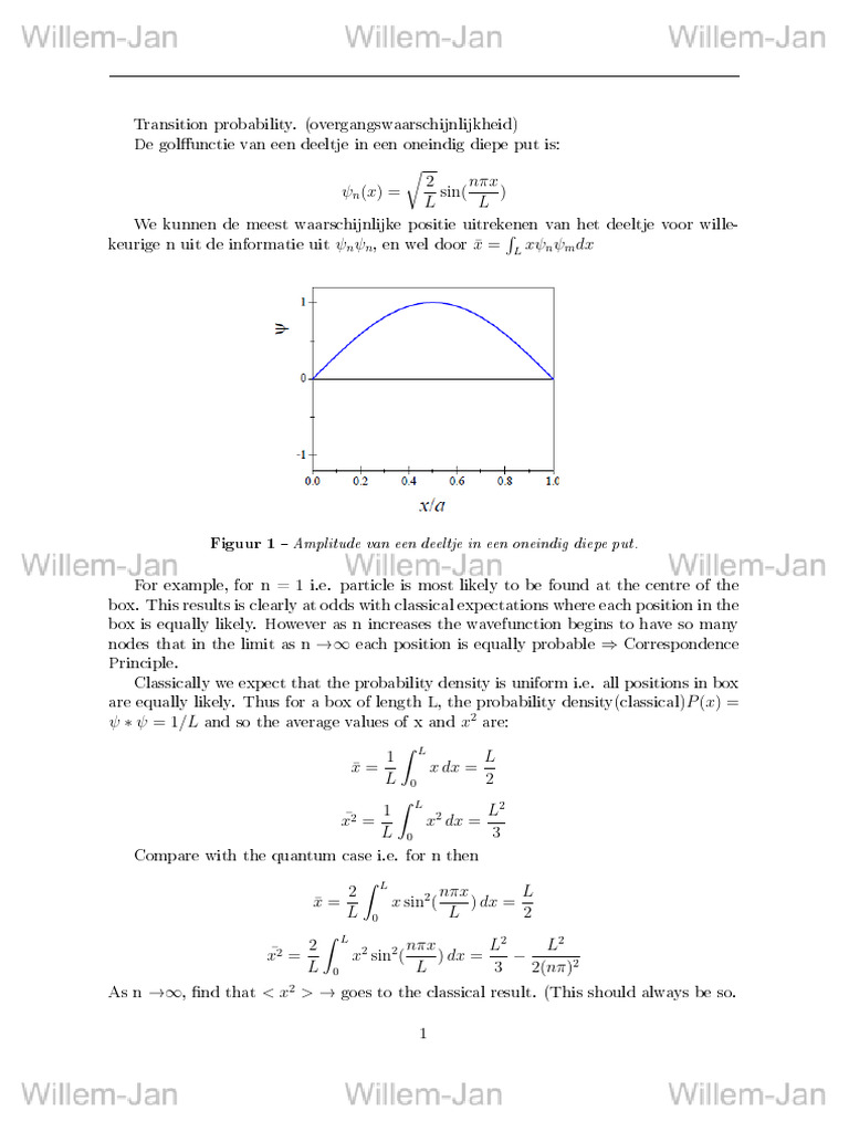 OvergangsWaarschijnlijkheidDiepe Put - v1 | PDF | Dipole | Electron