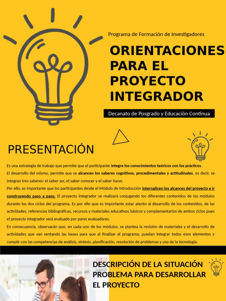 PROYECTO INTEGRADOR | PDF | Cognición | Aprendizaje