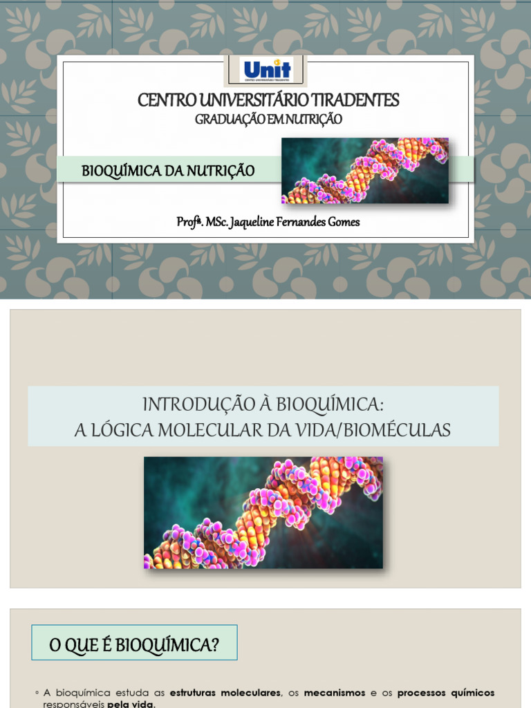 Introdução A Bioquimica | PDF | Organismos | Vida