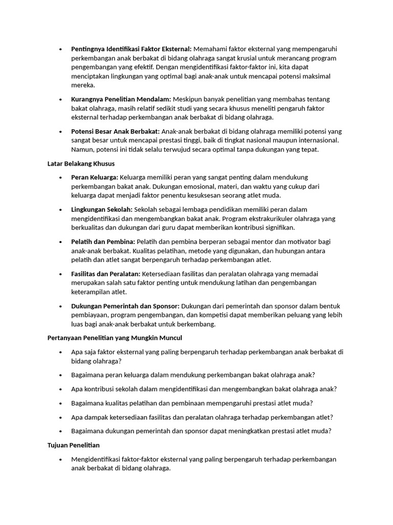 Pentingnya Identifikasi Faktor Eksternal | PDF