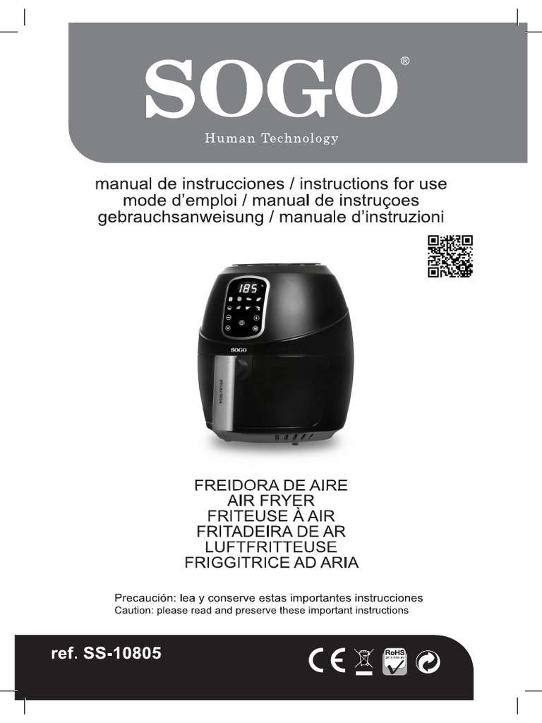 Sogo 10805 Air-Fryer-Manual | PDF