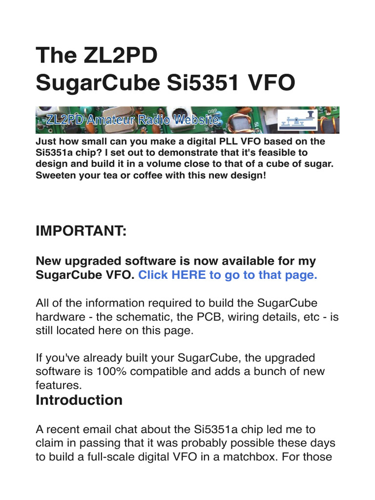 SugarCube Si5351 VFO Design Guide | PDF | Electrical Connector ...