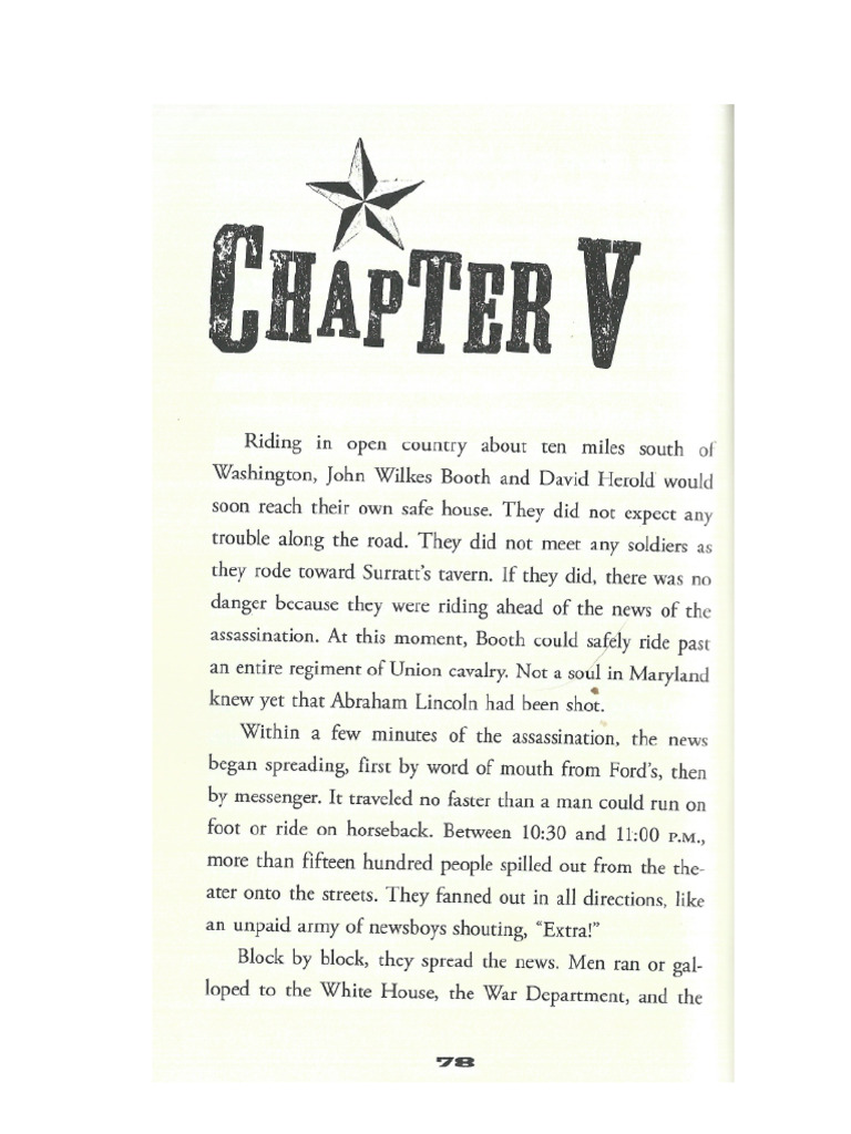 Chasing Lincoln's Killer - Chapter 5 | PDF