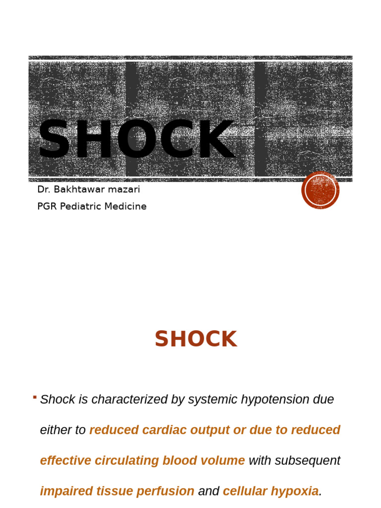 Shock Presentation 1-1 | PDF | Shock (Circulatory) | Sepsis
