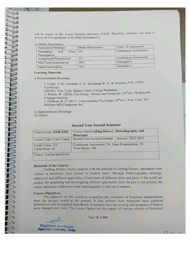 2nd-Year-2nd-Semester-Course-Curriculum | PDF