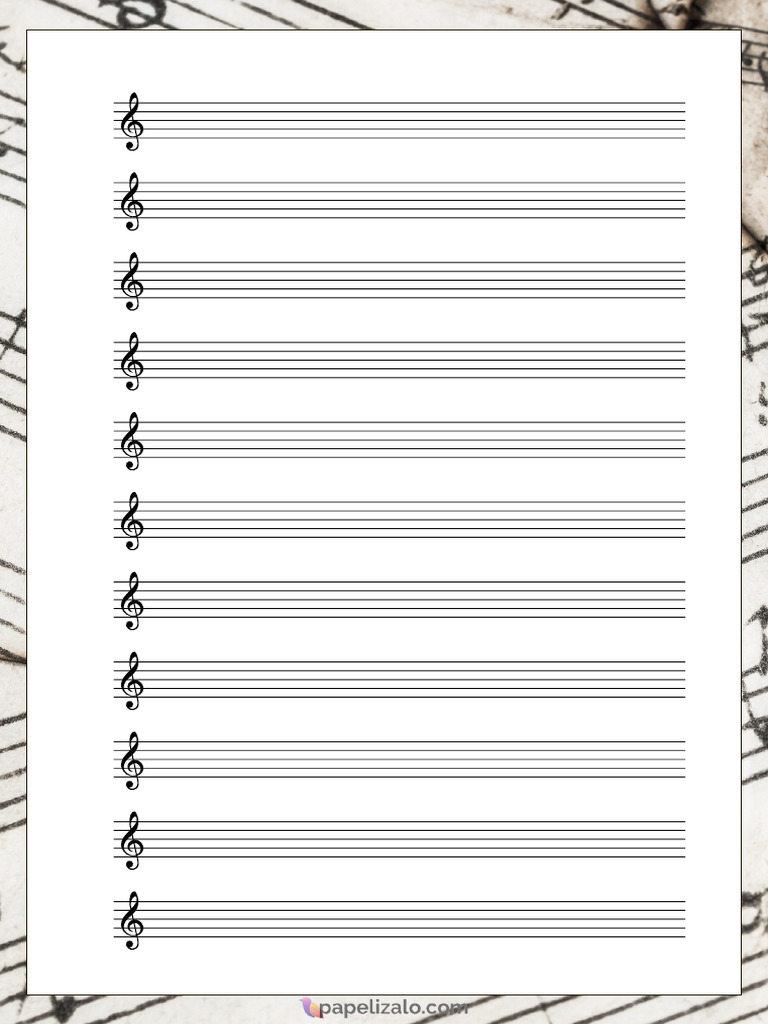 Hoja-de-pentagramas-para-imprimir-gratis-pdf | PDF