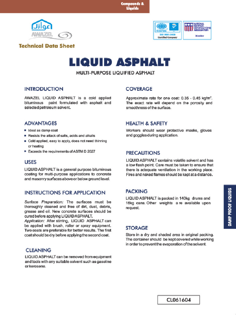 Liquid Asphalt | PDF