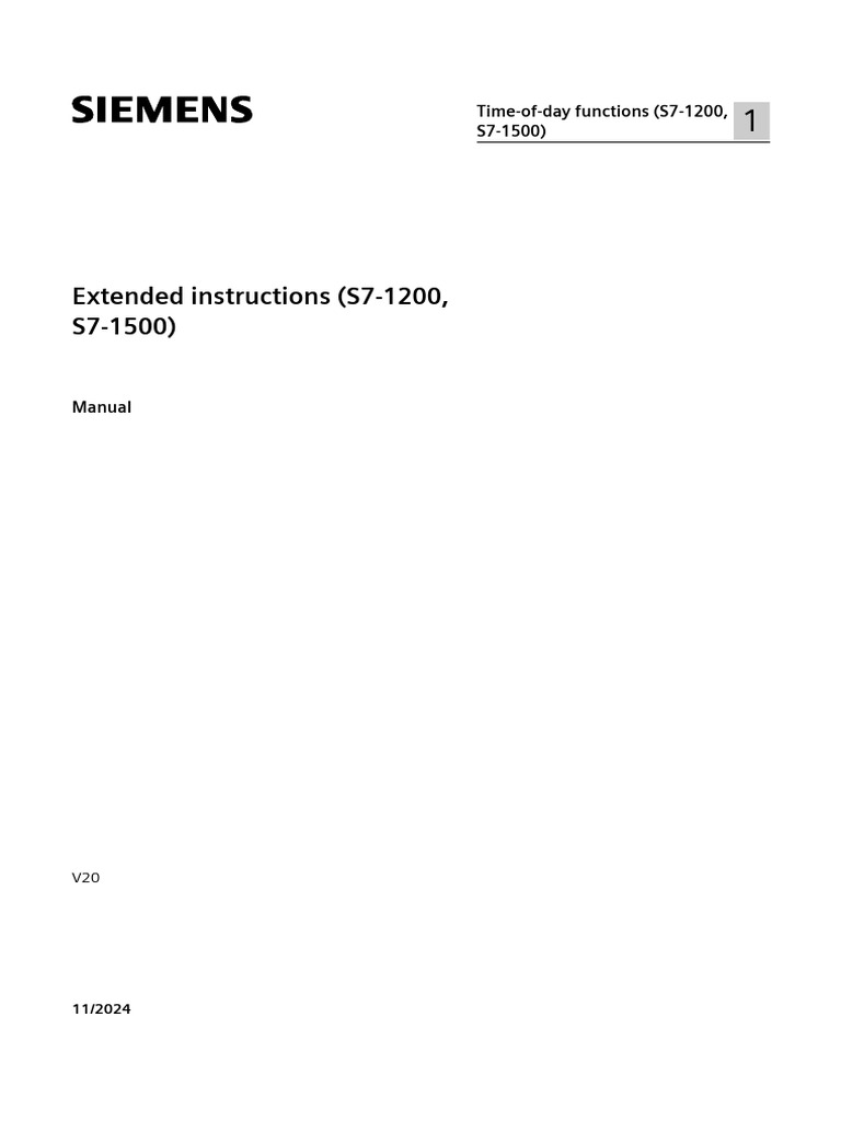 S7-1200/1500 Time-of-Day Functions Manual | PDF | Parameter (Computer ...