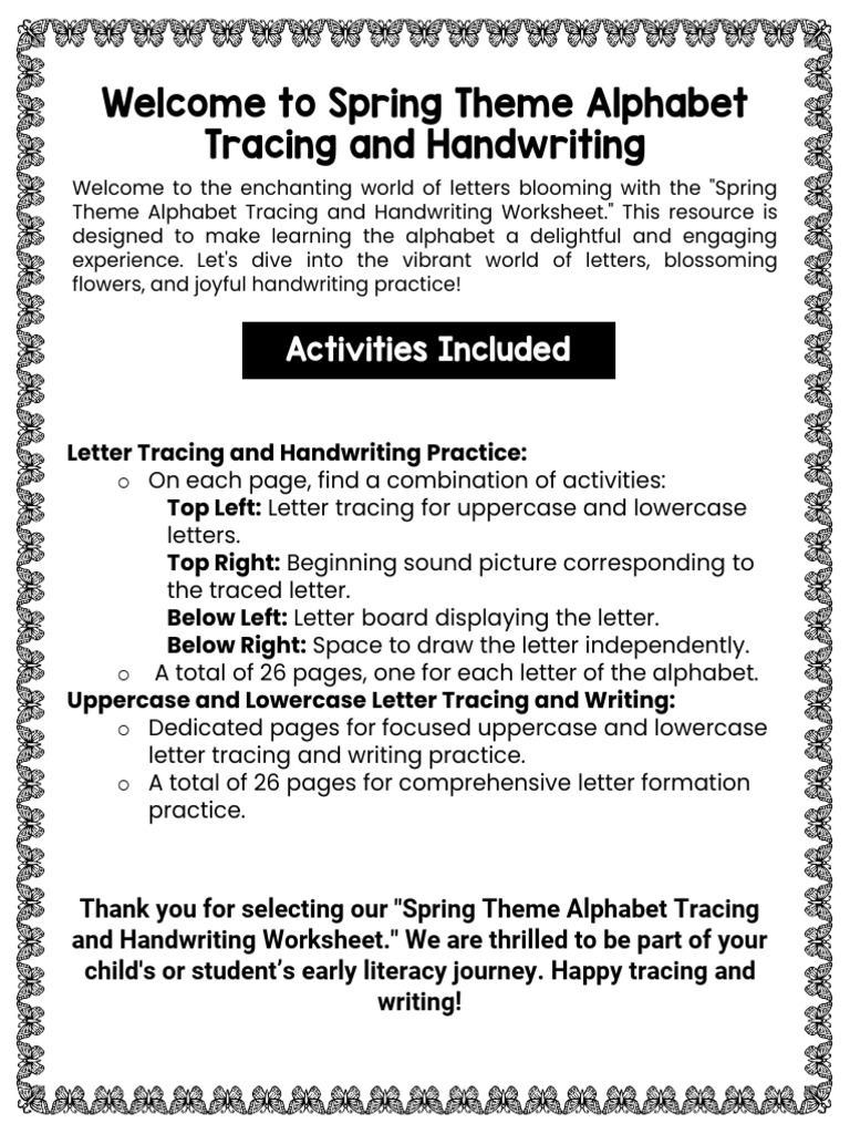 Alphabet A-Z Beginning Letter Sound, Tracing and Handwriting Practice ...