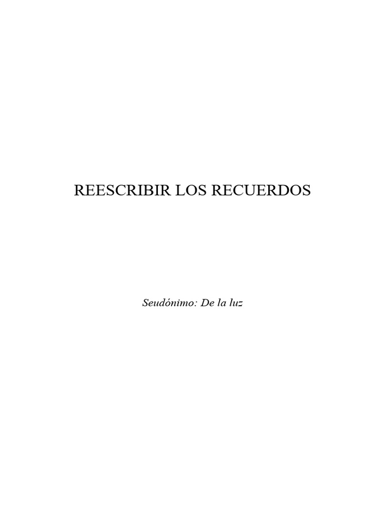 Reescribir Los Recuerdos | PDF