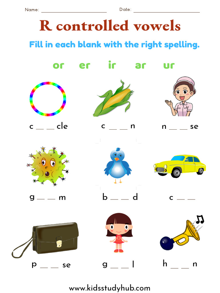 Bossy-R-Fill in Blanks | PDF