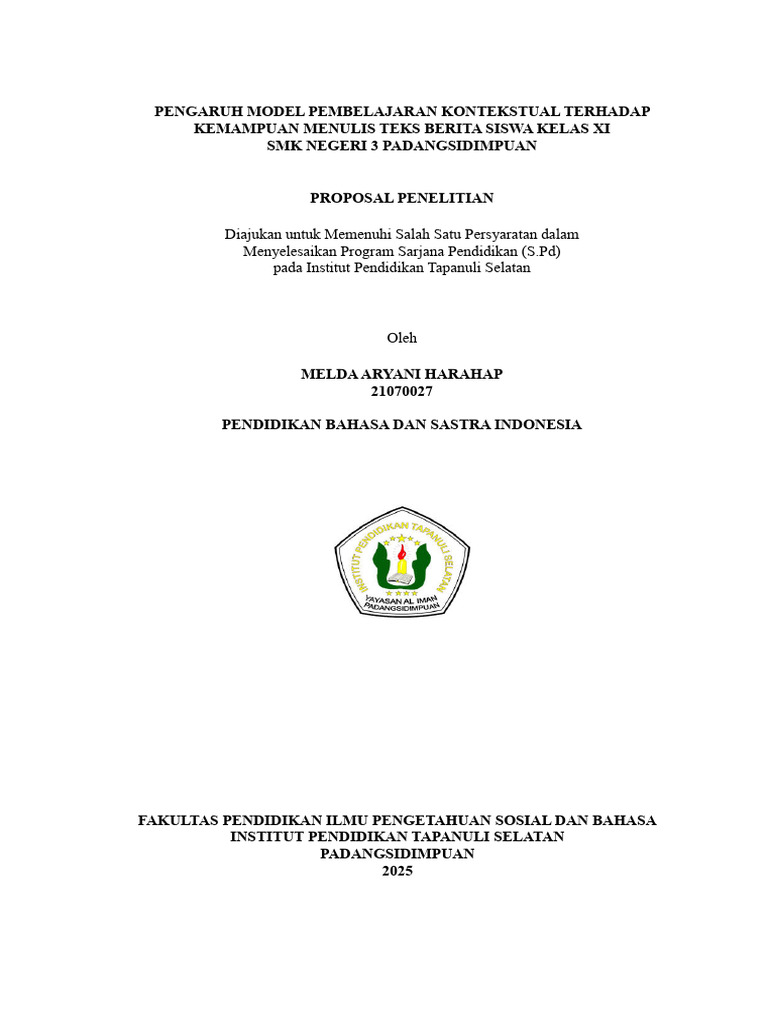 Proposal Melda Sempro | PDF