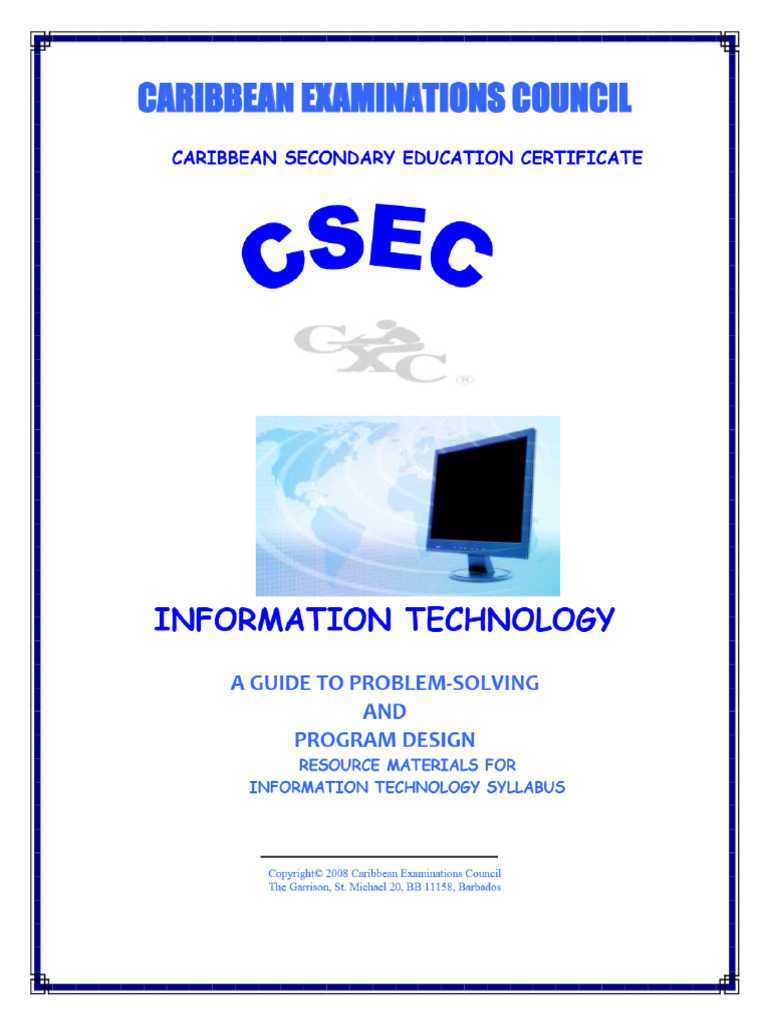 CSEC IT - A Guide to Problem Solving and Program Design | PDF