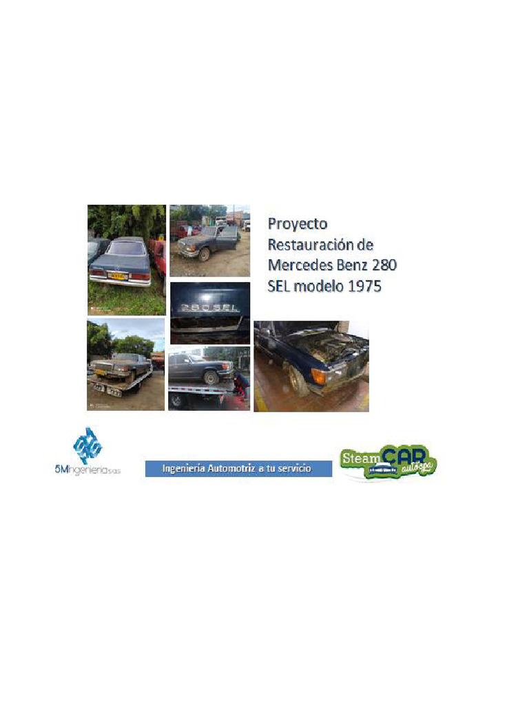 Proyecto Mercedes Benz S270 1974 | PDF | Inyección de combustible | Vehículo de motor
