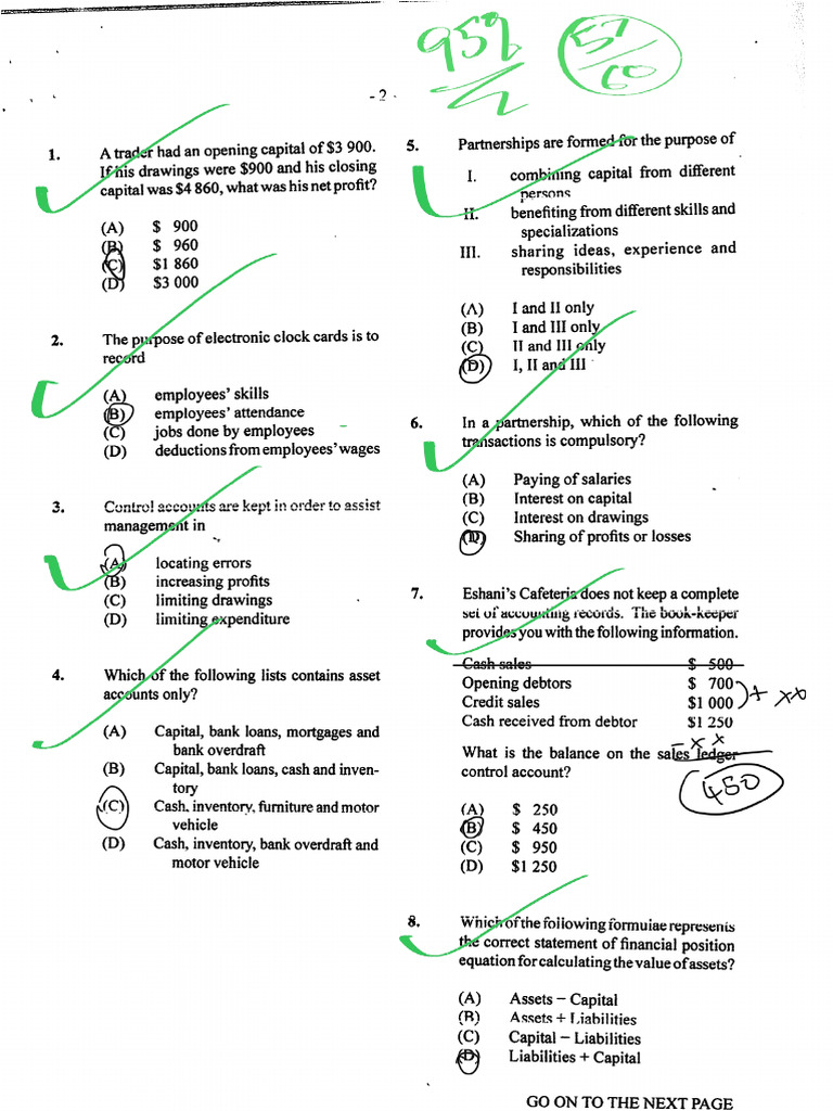CSEC Principles of Accounts Jan 2024 Paper 1 | PDF