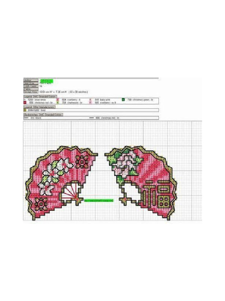 Hand Fan 2 Cross Stitch Pattern | PDF